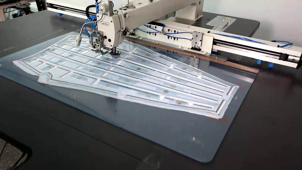 Automatic Pattern Sewing Machine stitch Cotton long pants - YouTube