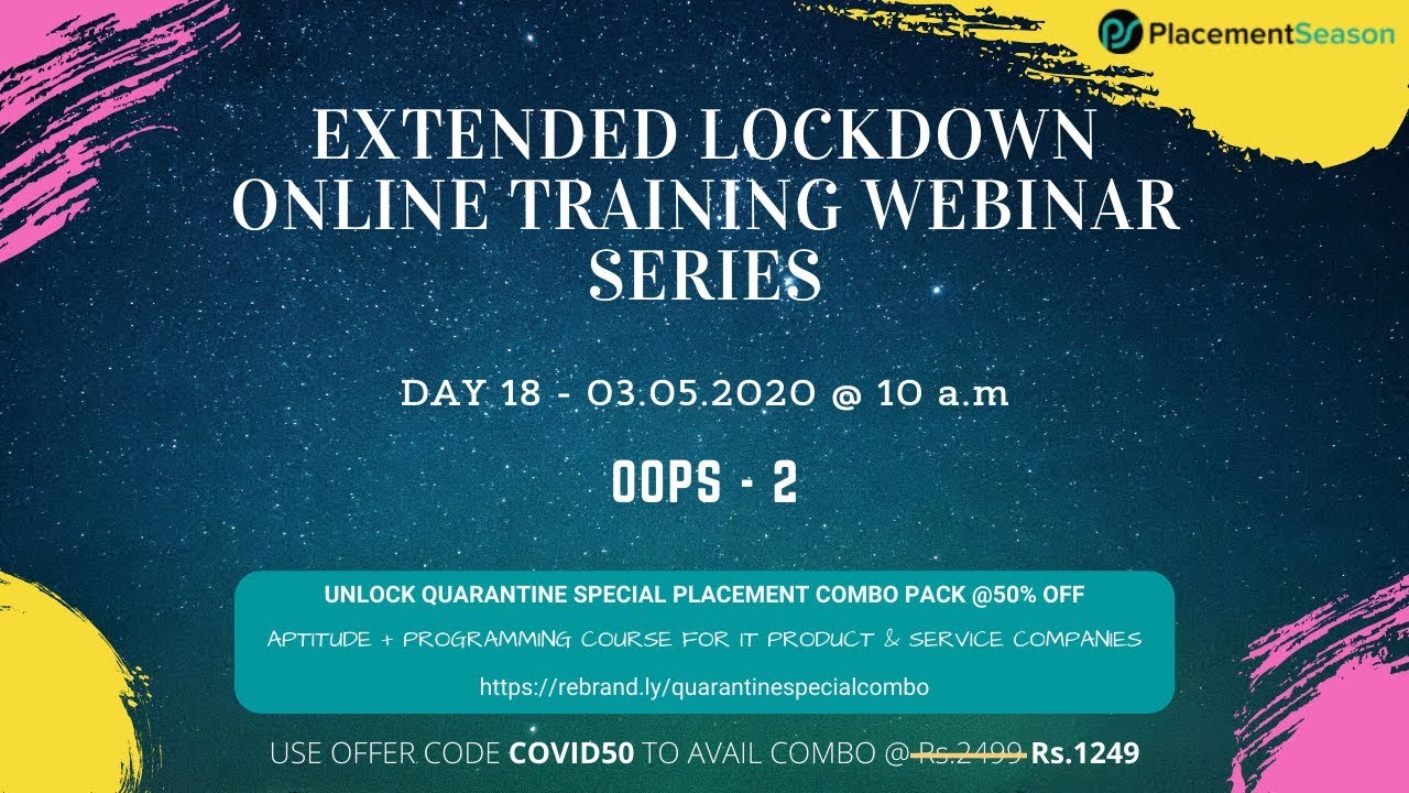 Extended Lockdown Training Day 18 - OOPS - 2 - YouTube