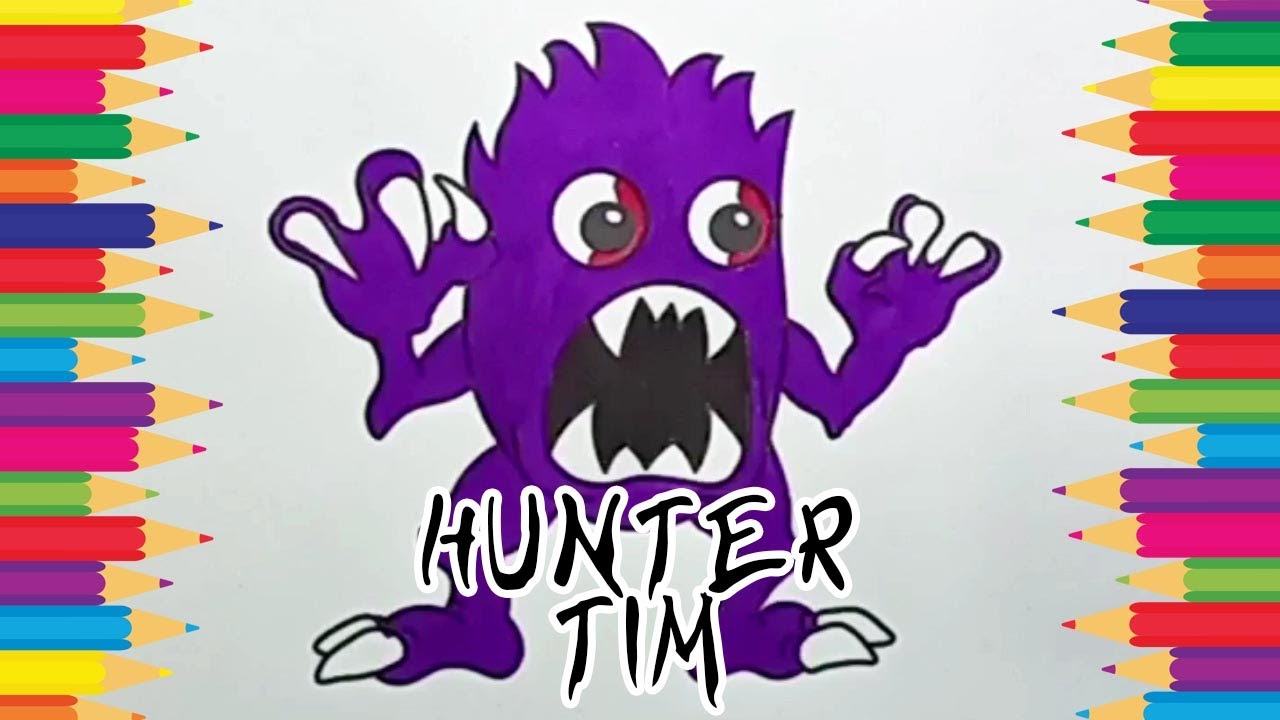 HOW TO DRAW HUNTER TIM GARTEN OF BANBAN !! Painting dan Colouring For ...