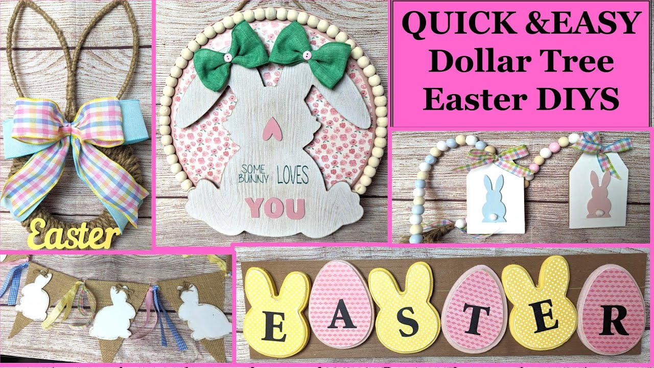 🐰🌷QUICK EASY DOLLAR TREE EASTER DIYS | Dollar Tree DIY | Magnolia ...