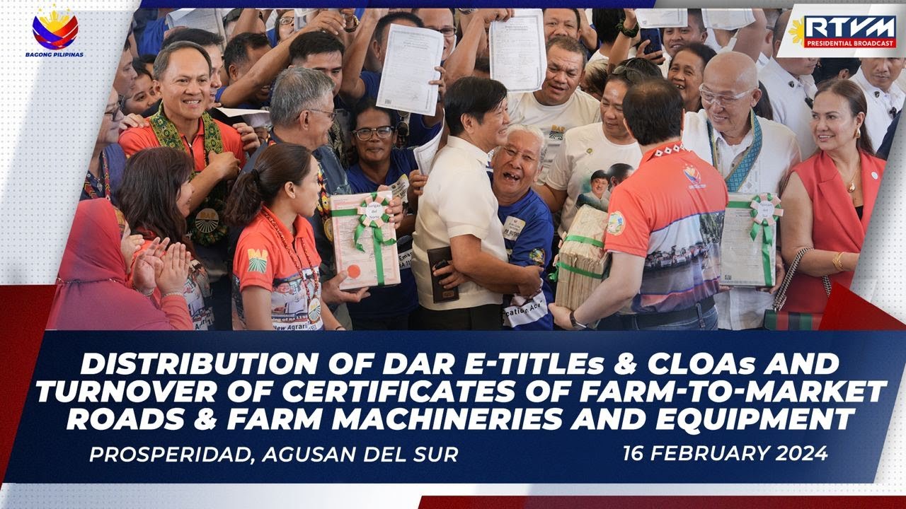 DAR Region-wide distribution of E-Titles/CLOA & FMR and Farm ...