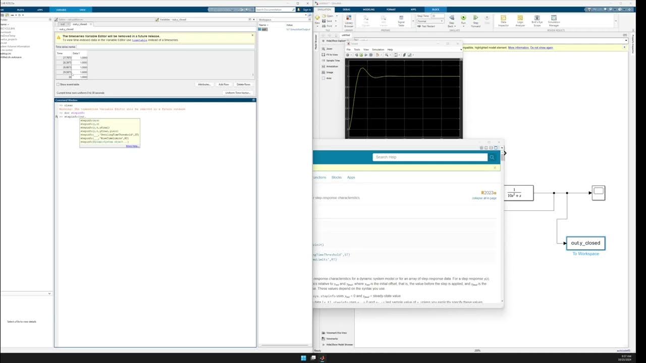 How to Analyze Step Response in Simulink | Extract Rise Time, Settling Time with Stepinfo in ...