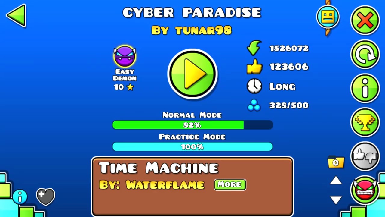 Geometry dash [cyber paradise] - YouTube