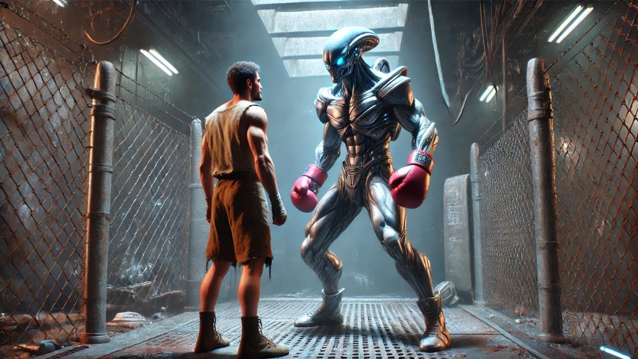 An Alien boxing champion challenges a Human prisoner, unaware that he ...
