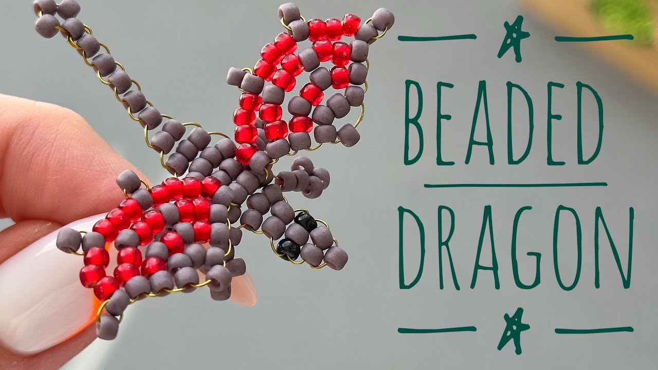 Beaded Dragon Tutorial 🐉 | Easy Wire Beading Project for Beginners ...