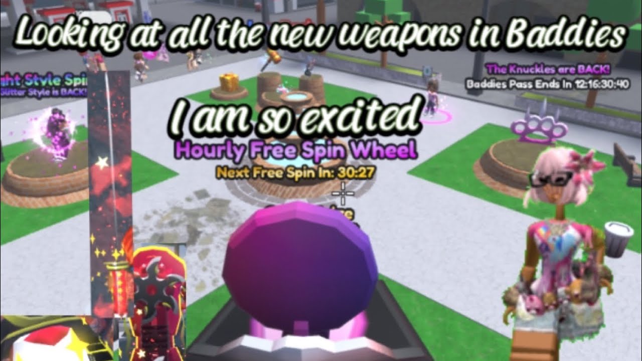 Checking the new update (in Baddies) people, jumping and being annoying ...