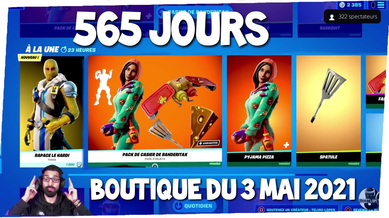 NOUVEAU SKIN RAPACE + Nouveau casier de BanderitaX, Boutique FORTNITE ...