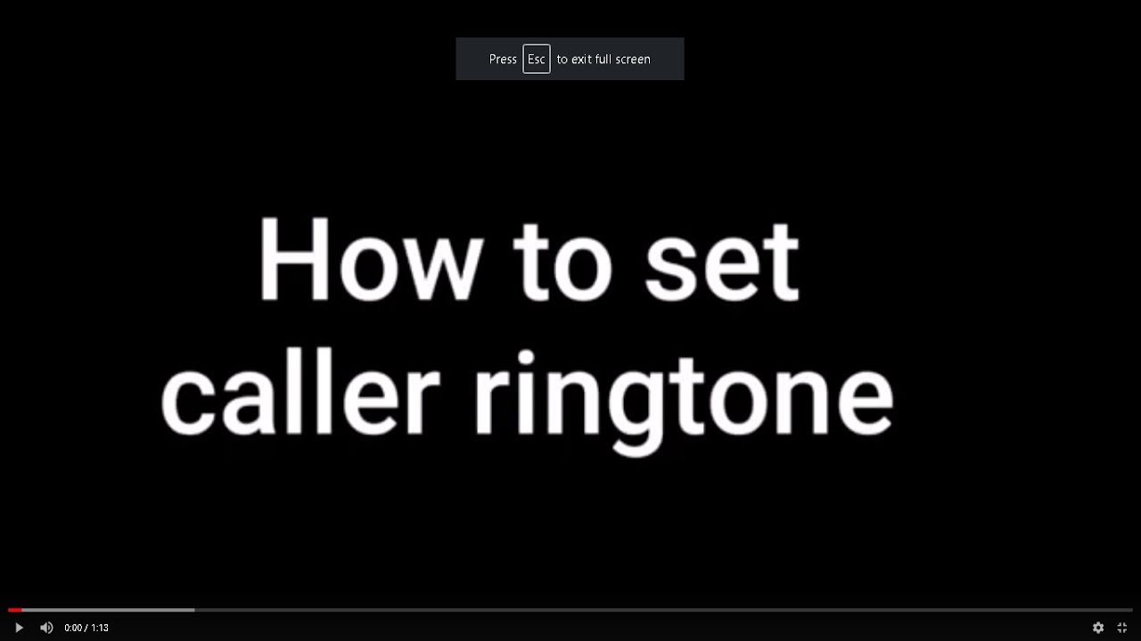 How to set a caller ringtone. - YouTube
