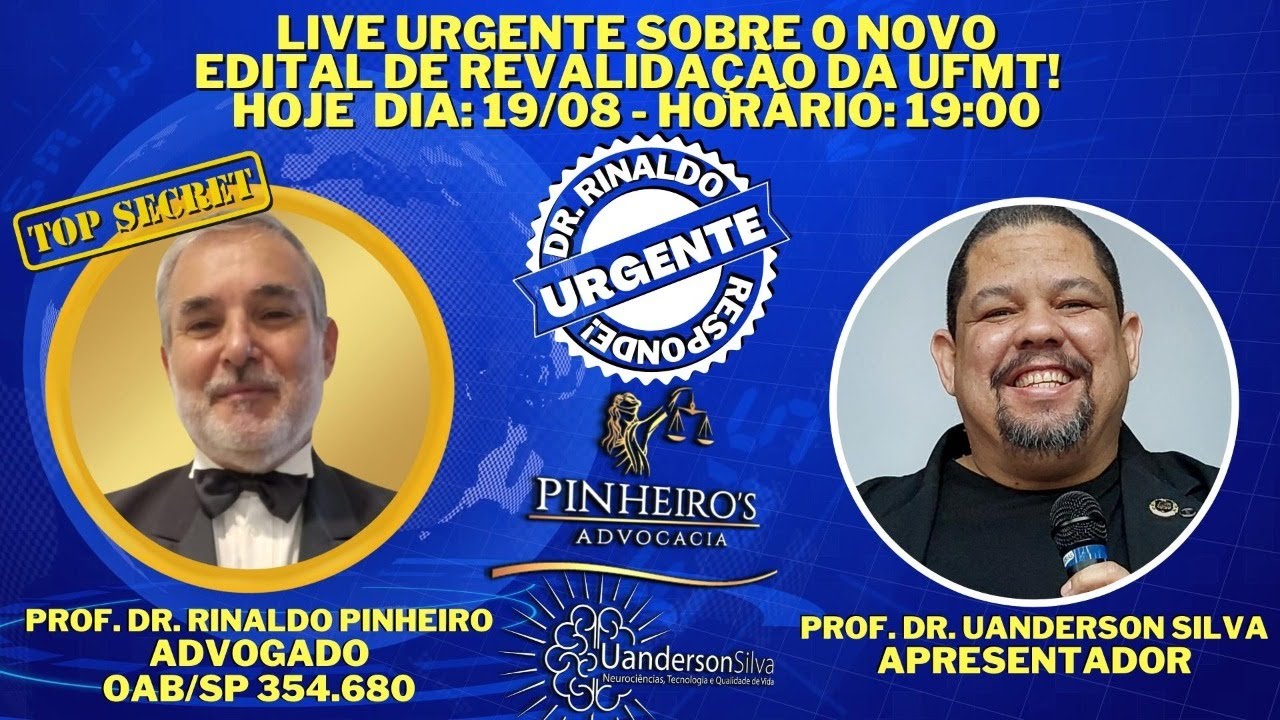 DR. RINALDO RESPONDE URGENTE, HOJE DIA 19/08/2022 (TODAS AS TERÇAS ÀS ...
