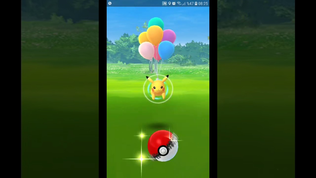 Pokemon go fest flying pikachu catch - YouTube