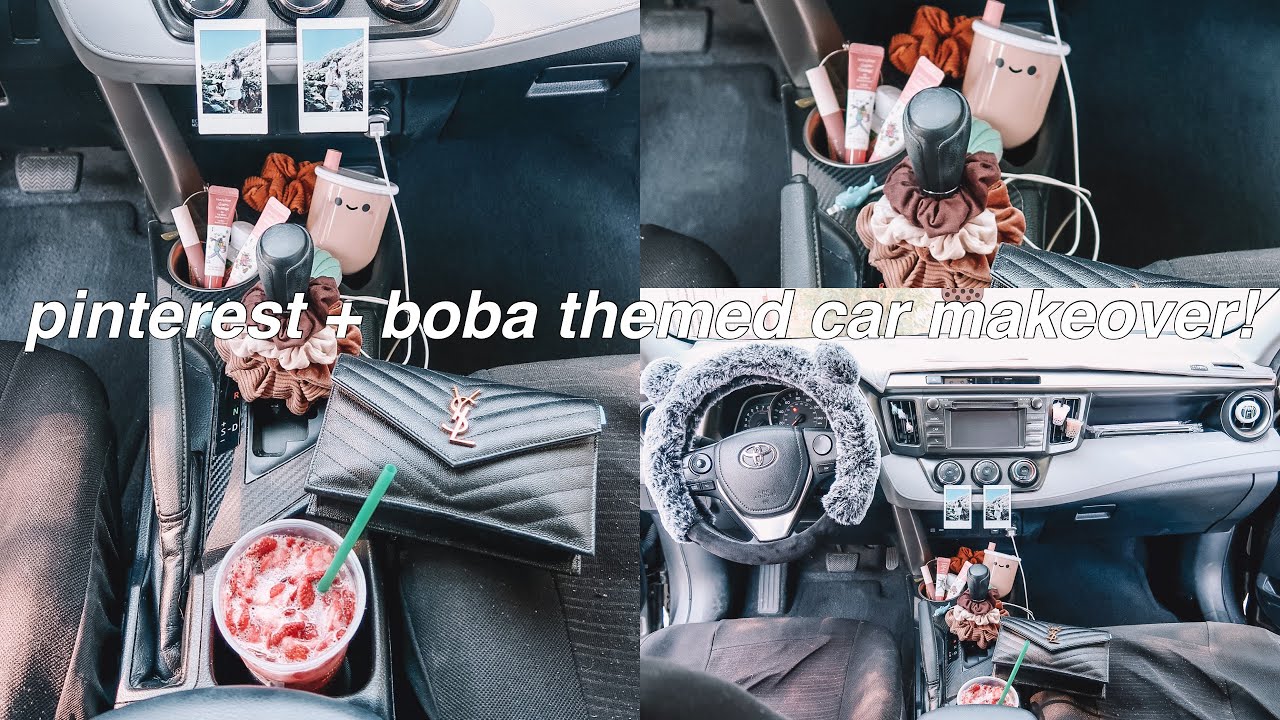 pinterest + boba themed car makeover! clean + decorate my car with me ...