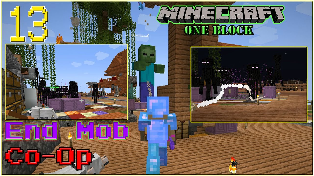 End Mob Apocalypses | Minecraft One Block Sky Block EP13 - YouTube