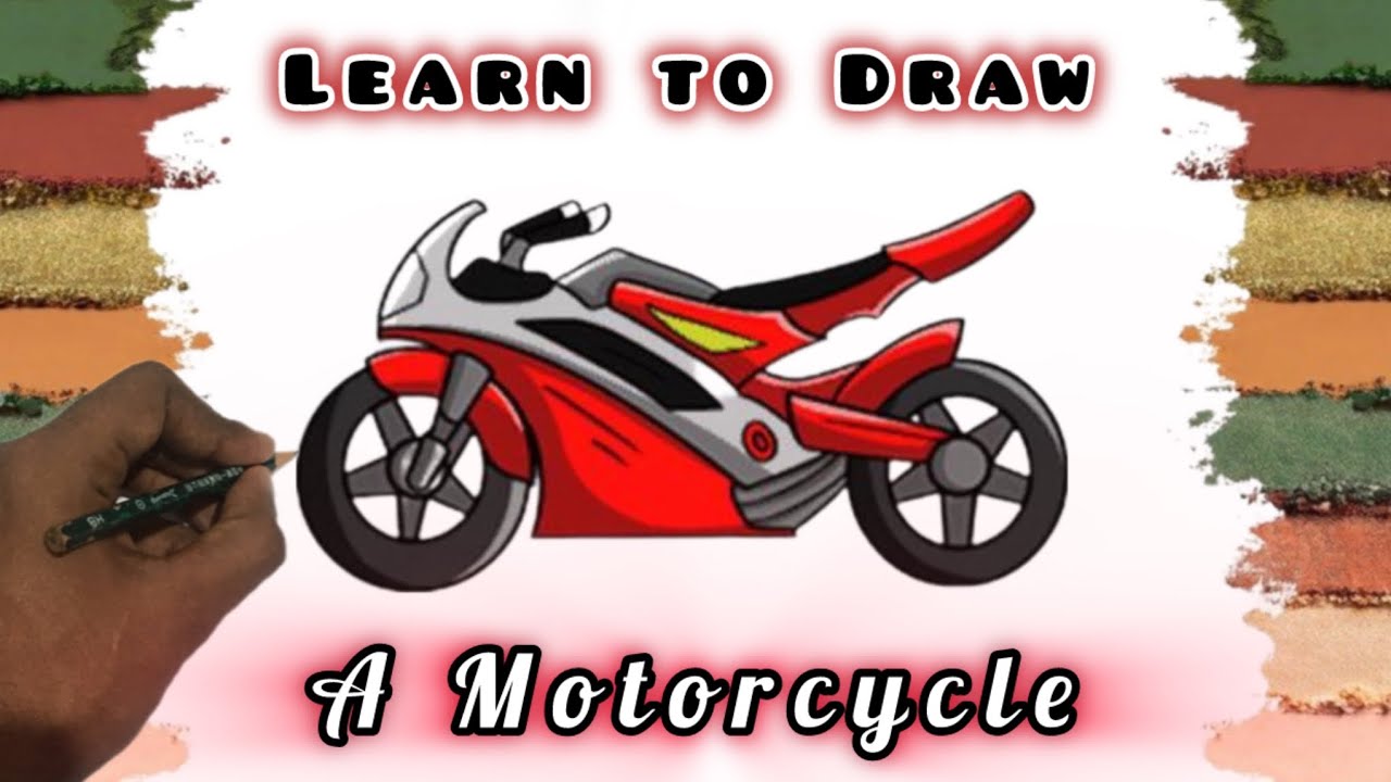 Easy steps to draw a motorcycle @needleandcraftstore how to draw ...