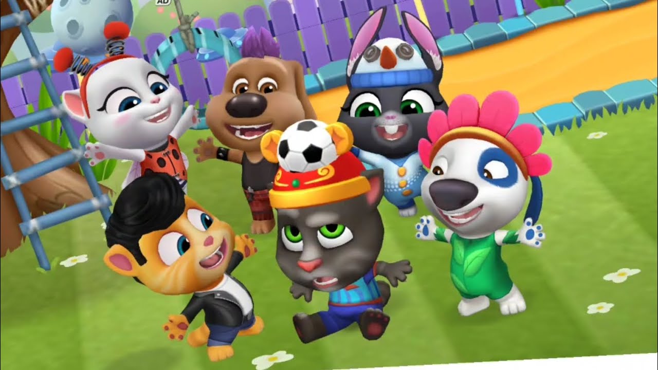 My Talking Tom Friends Play Football new space update Gameplay Android ...