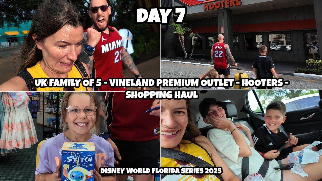 DAY 7 - DISNEY WORLD VLOG - VINELAND PREMIUM OUTLLETS - HOOTERS ...