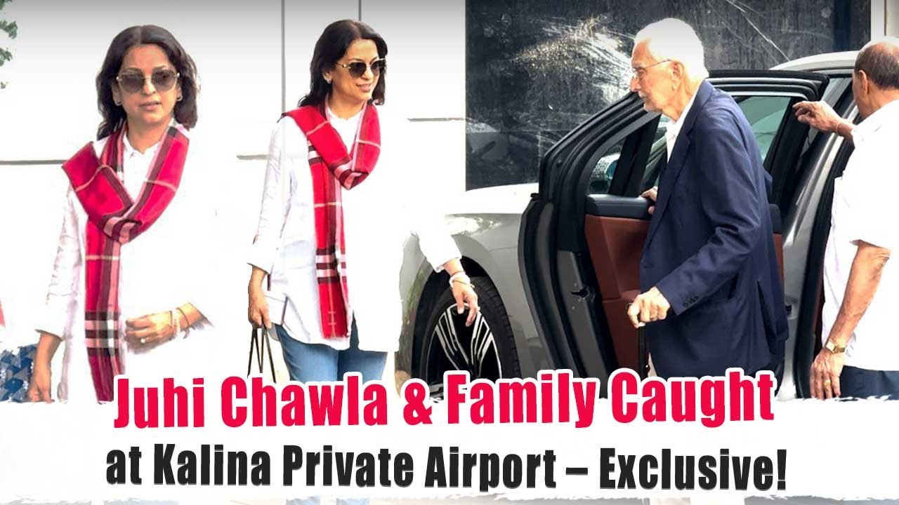 Juhi Chawla & Parents Spotted at Kalina Airport! ️ #Bollywood # ...