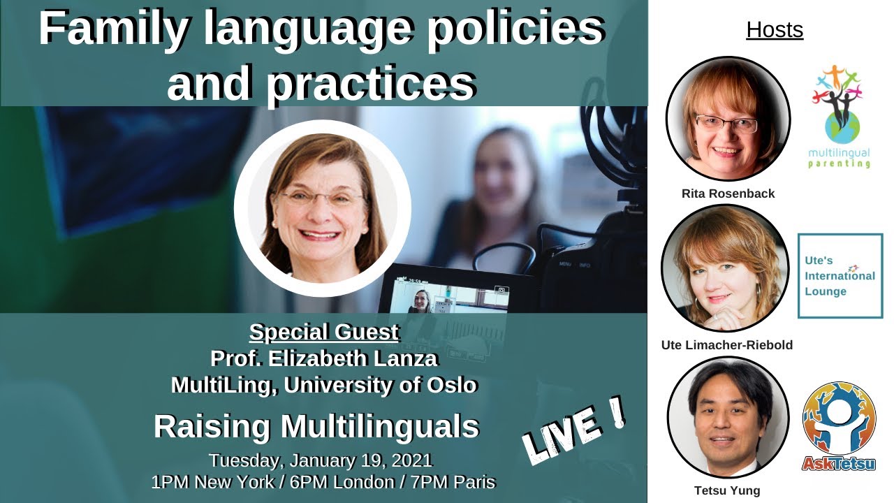 S14: Elizabeth Lanza - Family language policies and practices - YouTube
