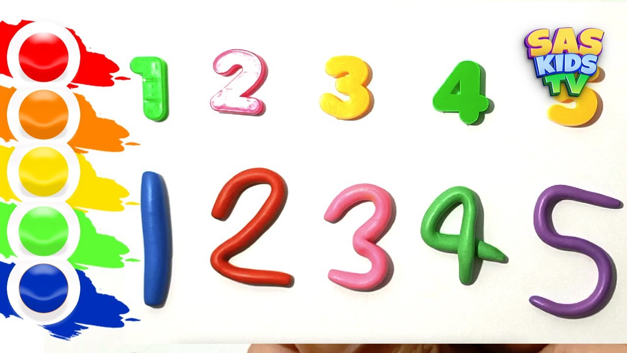 123 one two three learn numbers clay dough color phonics abc song | 123 ...