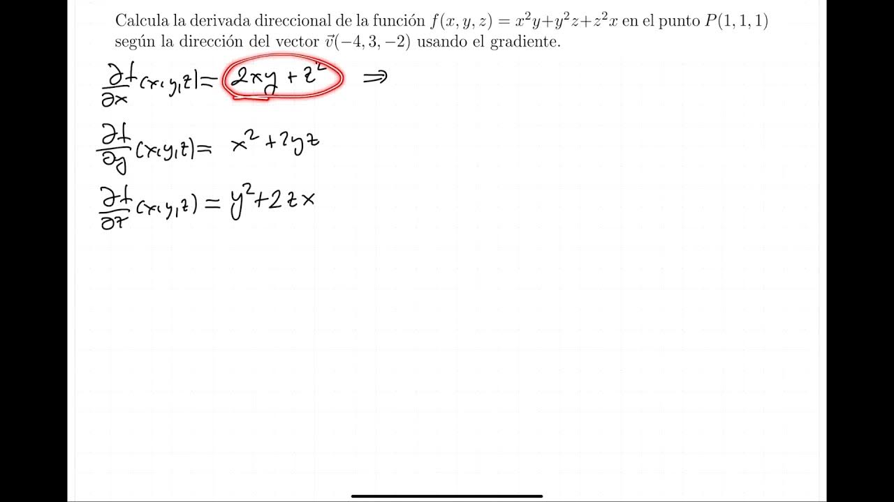 Video #32: Tema 3. Cálculo de la derivada direccional con el gradiente - YouTube