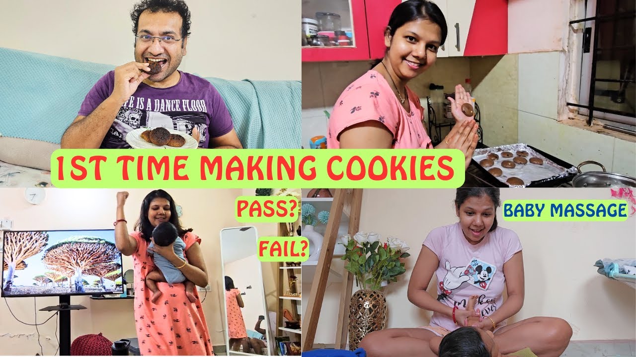HOW I MANAGE BABY AND WORK ? | MADE COOKIES FOR 1ST TIME | DAILY VLOG | KRISHNA ROY MALLICK ...