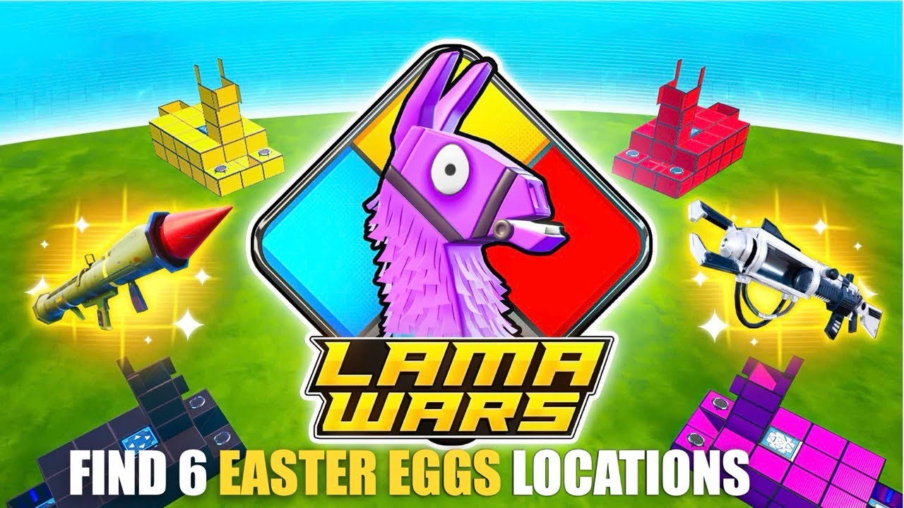 LAMA WARS ZONE WARS UNC MAP FORTNITE CREATIVE - FIND SECRET EGG LAUNCHER (ALL 6 EASTER EGGS ...