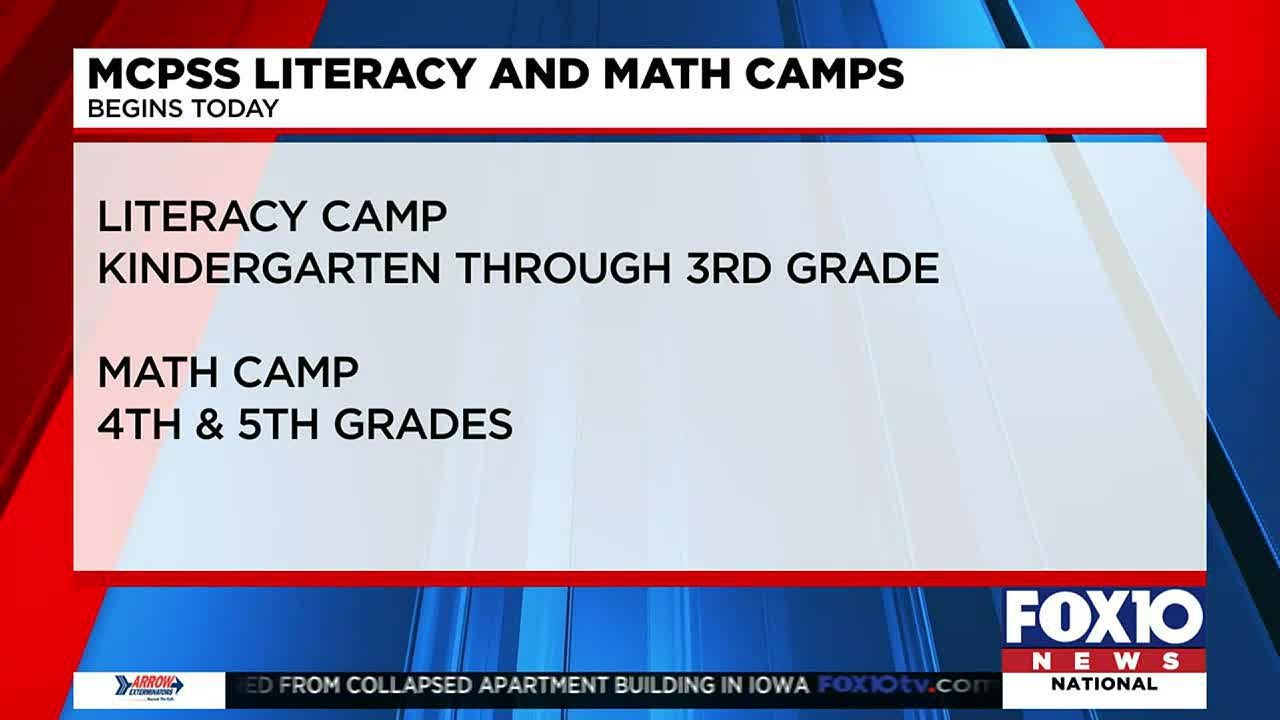 MCPSS literacy and math camps dates - YouTube