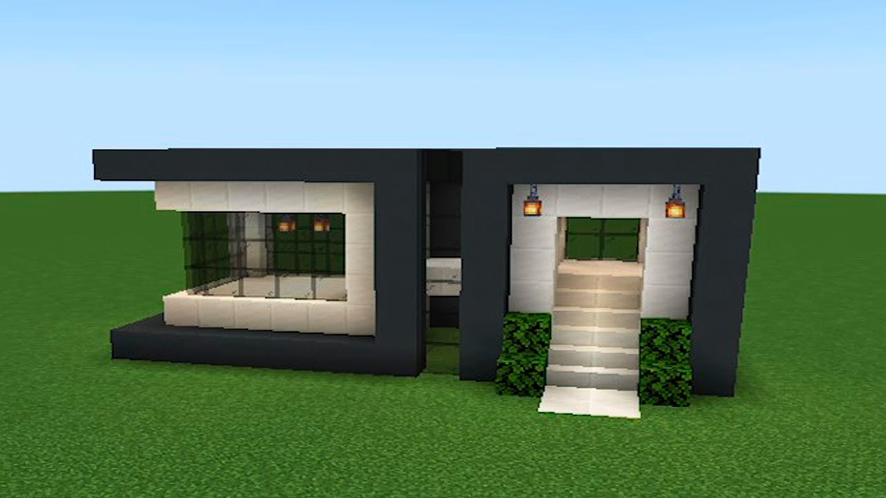 Minecraft tutorial: COMO CONSTRUIR UMA CASA MODERNA SIMPLES ! - YouTube