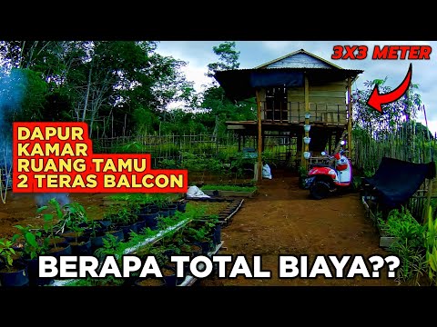Total Biaya Pembuatan Pondok dikebun, Rumah Kebun Cantik Minimalis