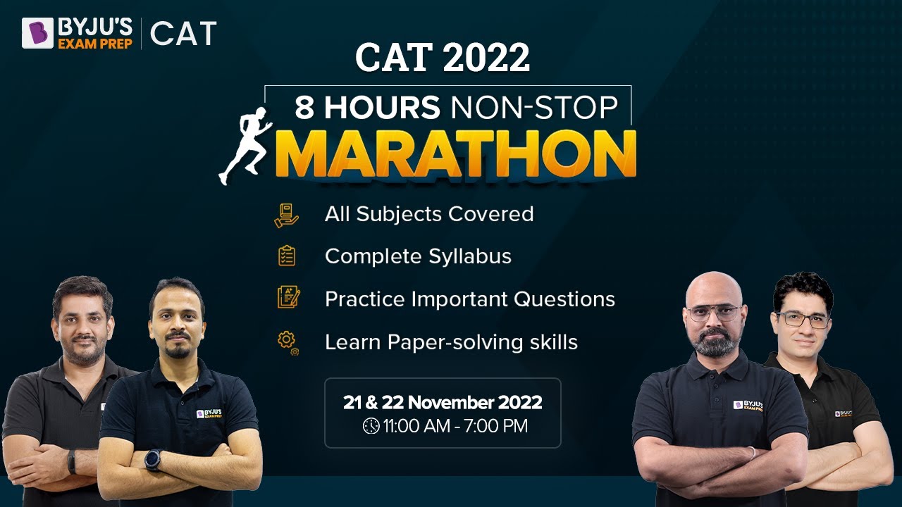CAT Non-Stop 8 Hours CAT Marathon | All Subjects | Boost CAT 2022 ...