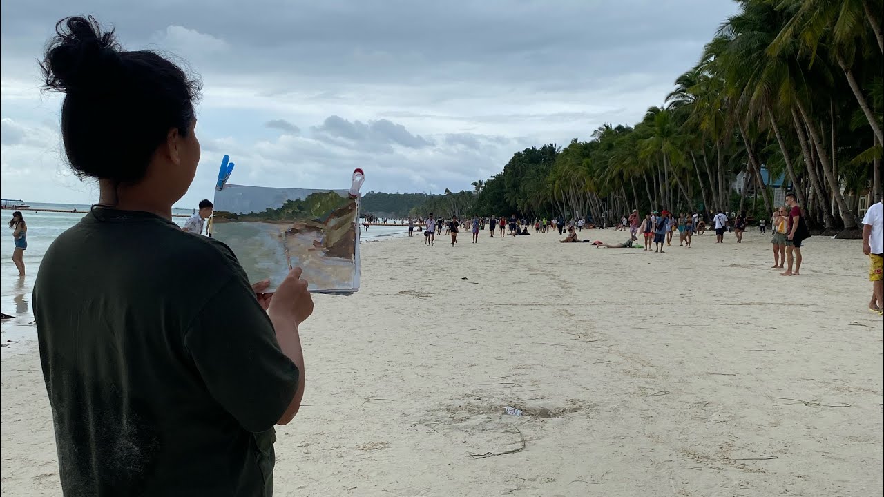 Painting in Boracay, Philippines - Plein air painting - YouTube