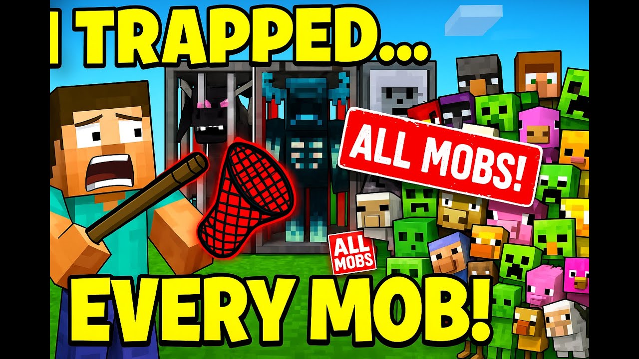 All 100+ Mobs TRAPPED in Minecraft (Warden, Dragon, and more!) - YouTube
