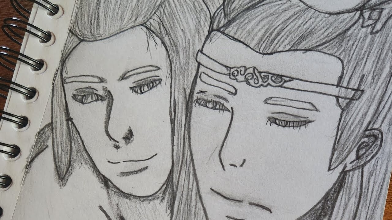 Drawing Wei Ying and Lan Zhan from the untamed. - YouTube