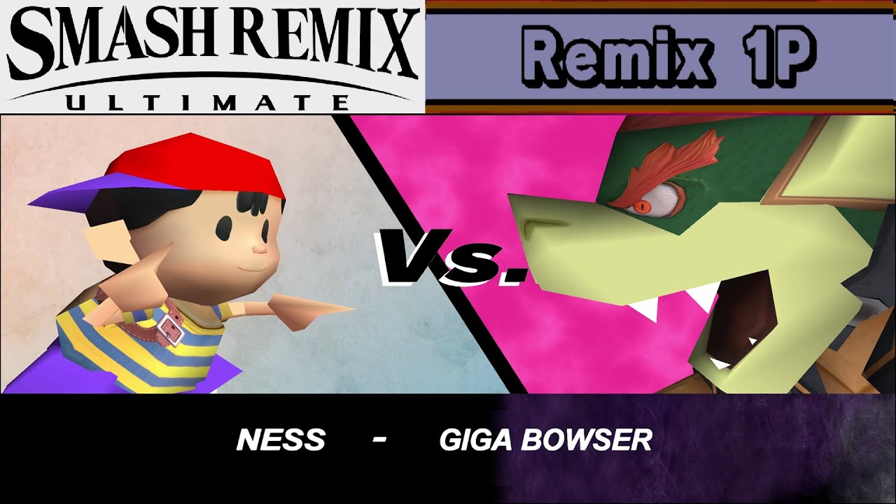 Smash Remix (Ultimate Textures) - Remix 1p mode with Ness - YouTube