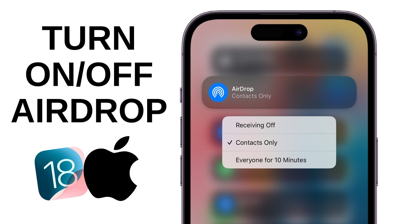 How to Turn On Airdrop on iPhone - iOS 18 - YouTube
