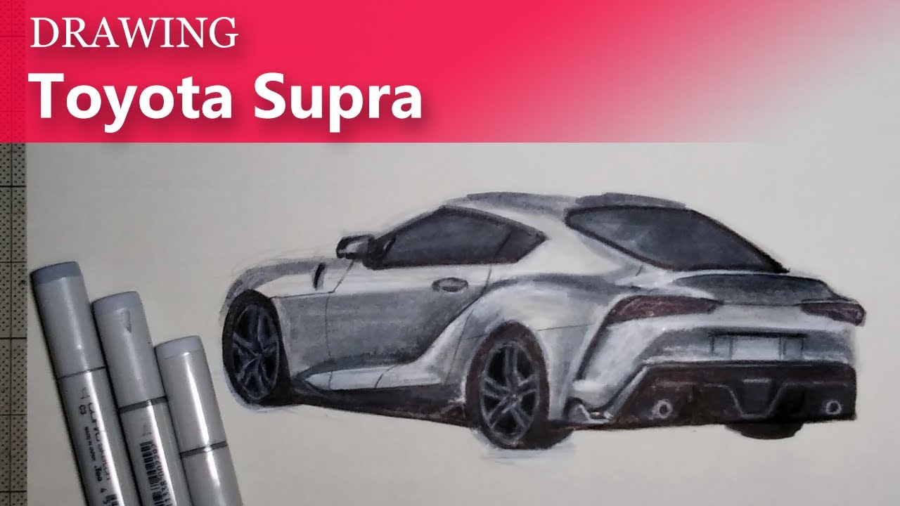 Toyota Supra | Drawing: Rear Perspective View - YouTube