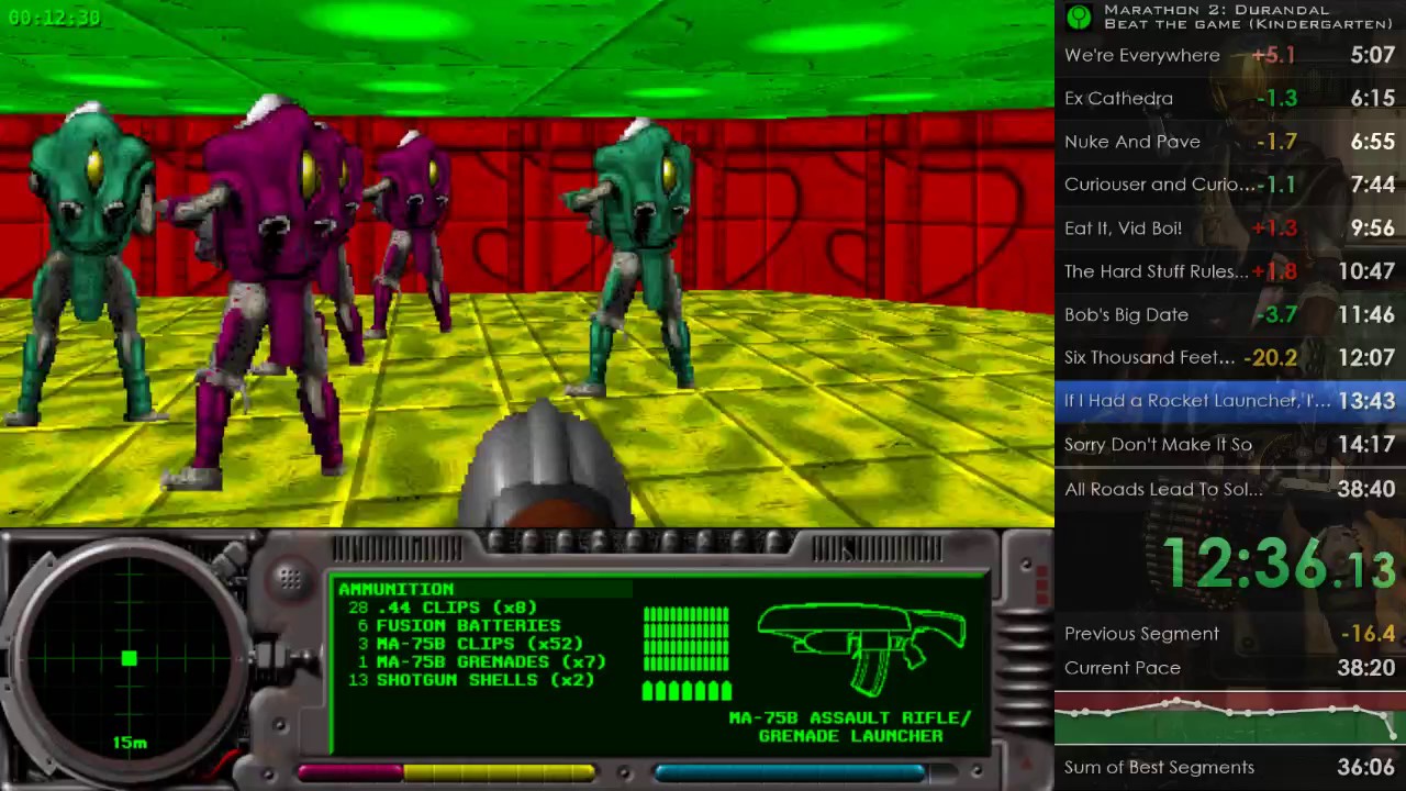 Marathon 2: Durandal Kindergarten speedrun in 36:14 - YouTube