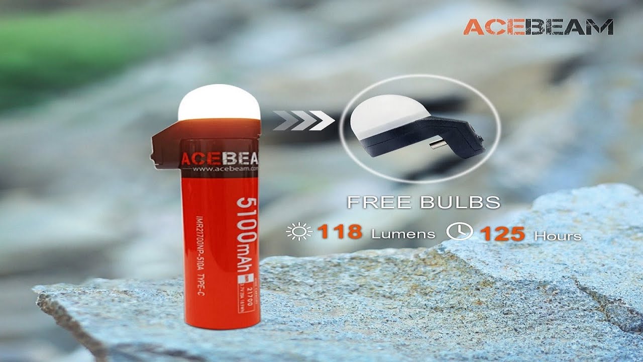 326-AceBeam EDC Bulb 118 Lumens Flashlight Review 21'.. - YouTube