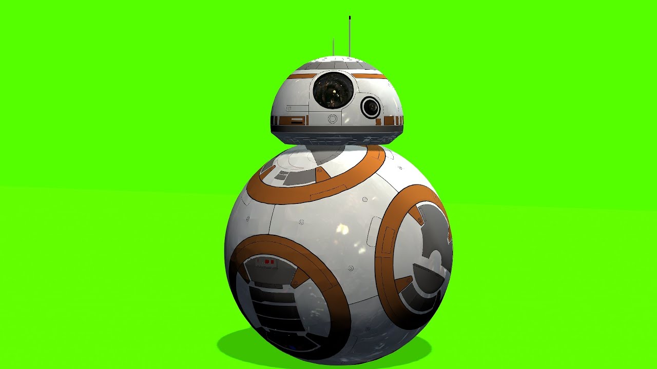 Star Wars BB-8 droid - different green screen animation - free use ...