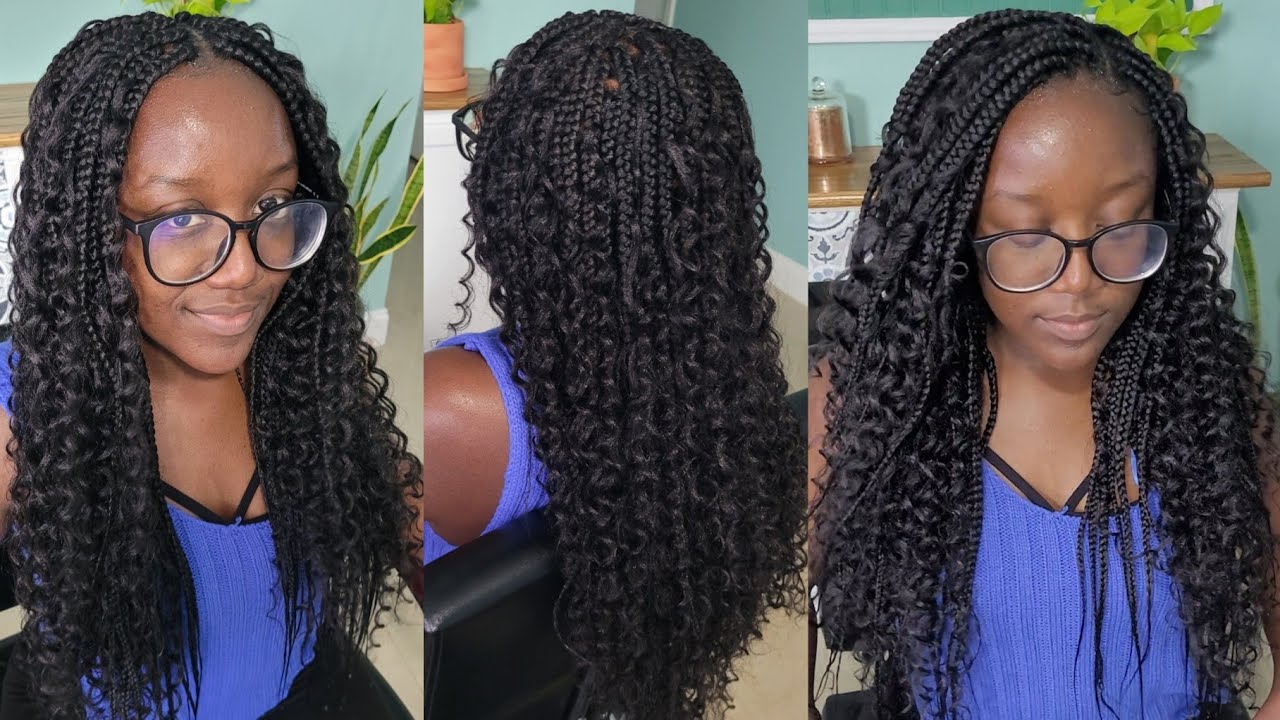 BOHO BOX BRAIDS TUTORIAL | How To Make Braids Look Neat And Full | STOP SHOWING ALL THAT SCALP ...