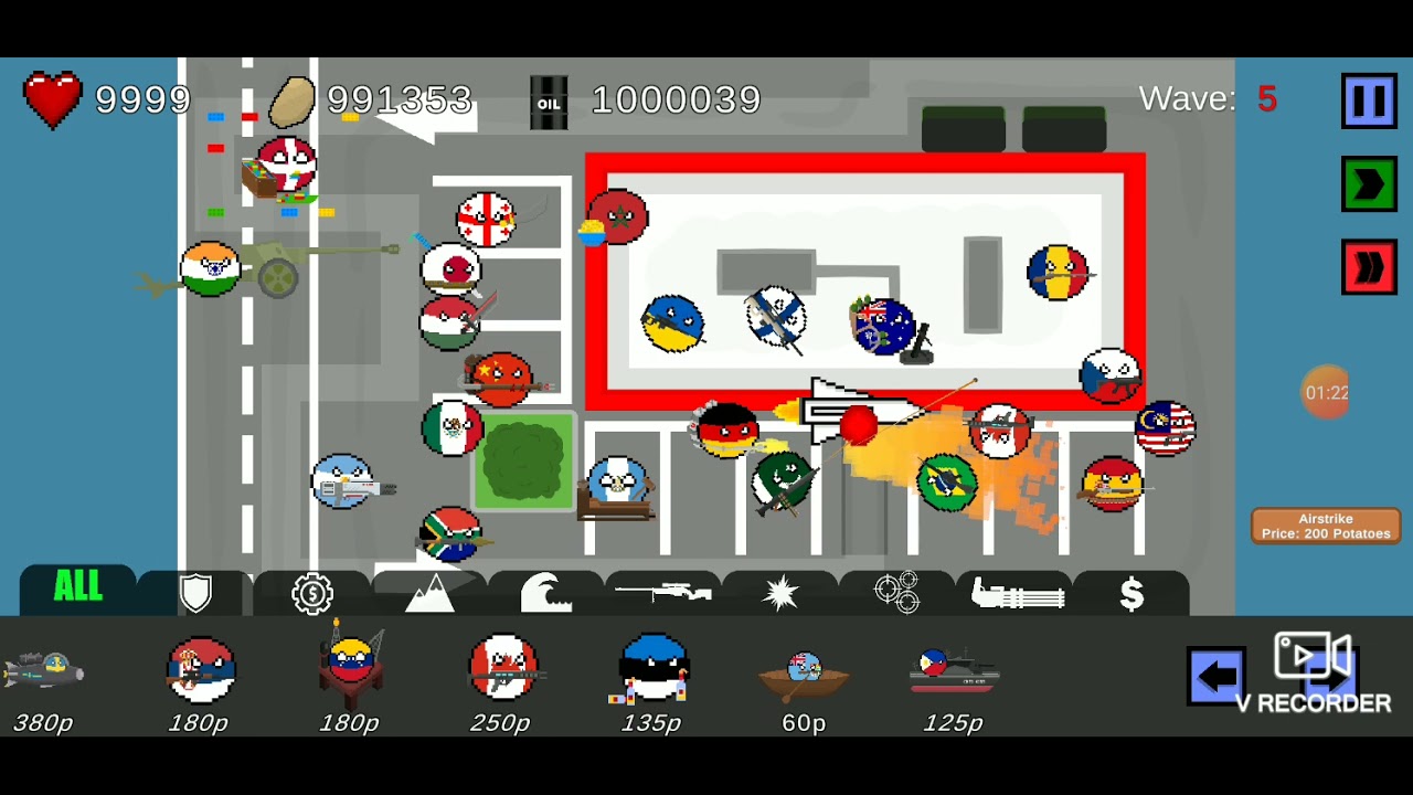 World War II in Countryballs Tower Defense (Part 2) - YouTube