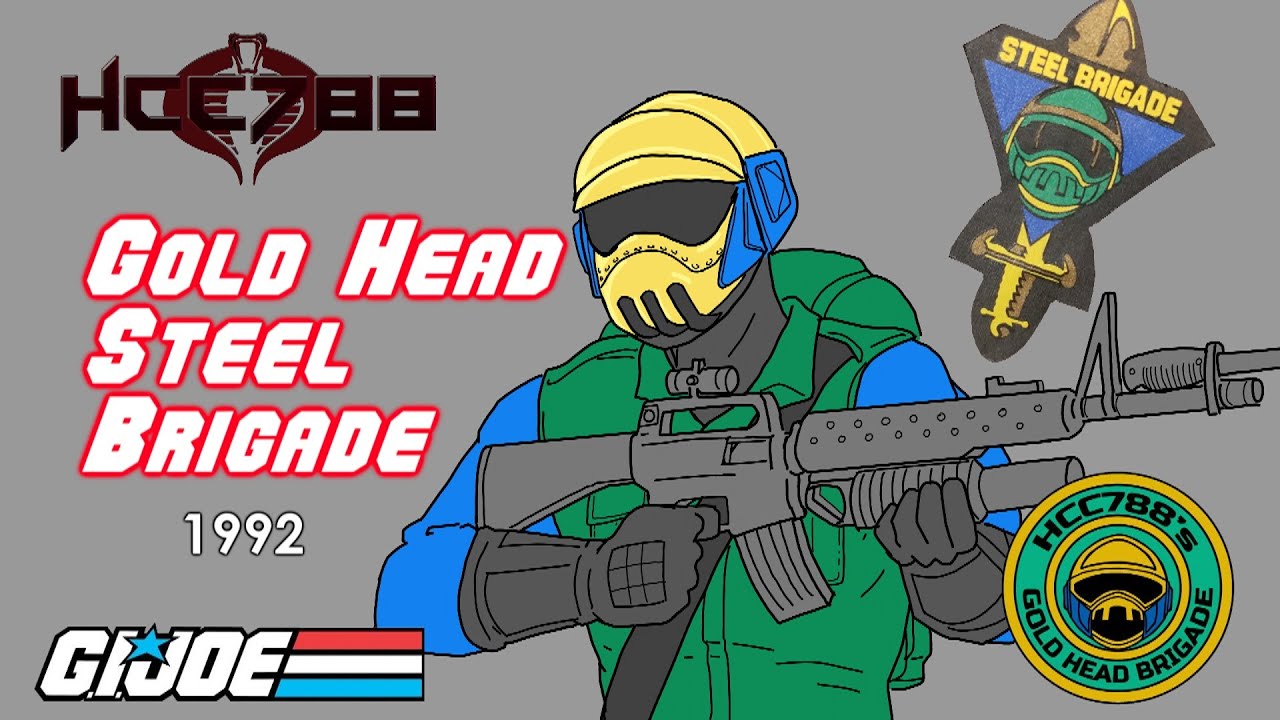 - HCC788 -1992 GOLD HEAD STEEL BRIGADE! Rare Vintage G.I. Joe action ...