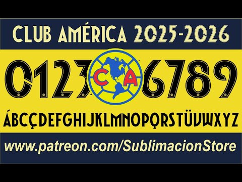 Tipografía Club América 25-26 FREE DOWNLOAD - YouTube