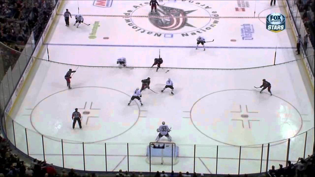 Derek Dorsett goal 28 Jan 2013 Dallas Stars vs Columbus Blue Jackets ...