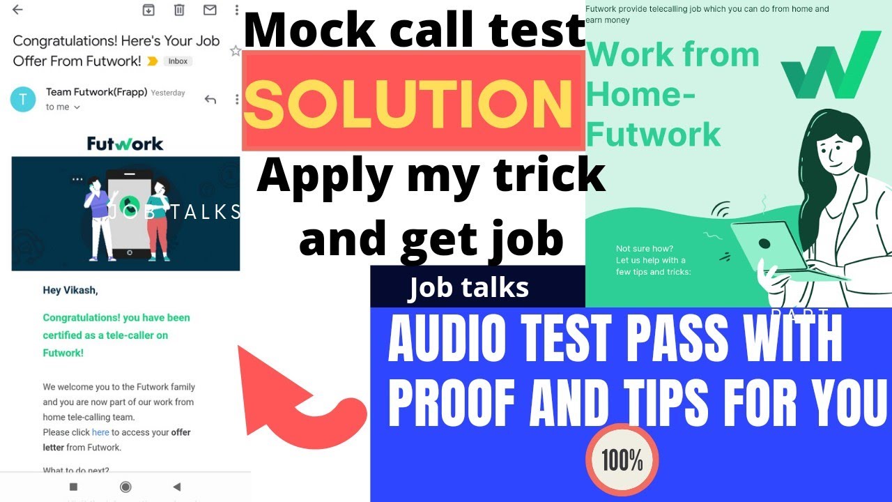futwork job | mock call test pass | work from home job | how to pass ...