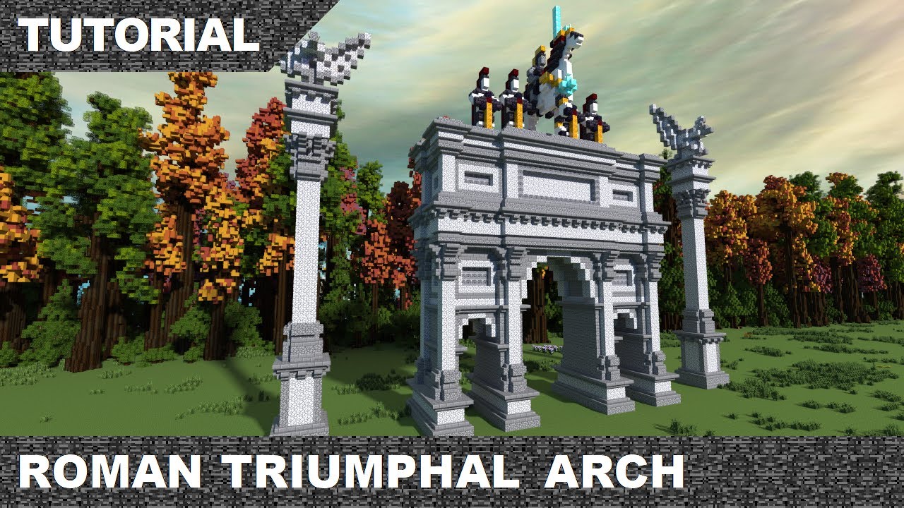 Minecraft Roman Triumphal Arch Tutorial & Download - YouTube