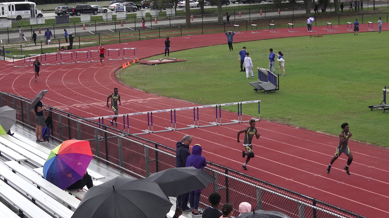 Men's 300m Shuttle Hurdle Relay Heat 1 Finals 2020 Walter Dix Relays ...
