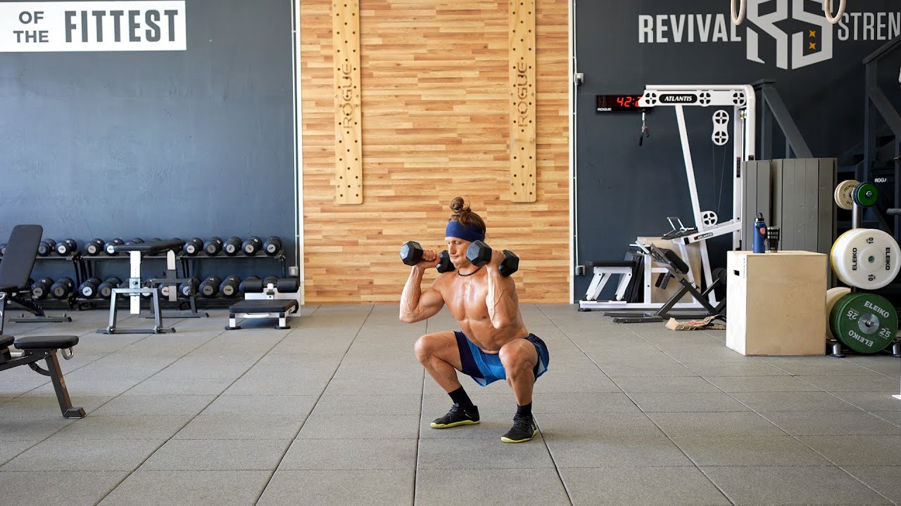 Dual DB Squat Clean from Floor - YouTube