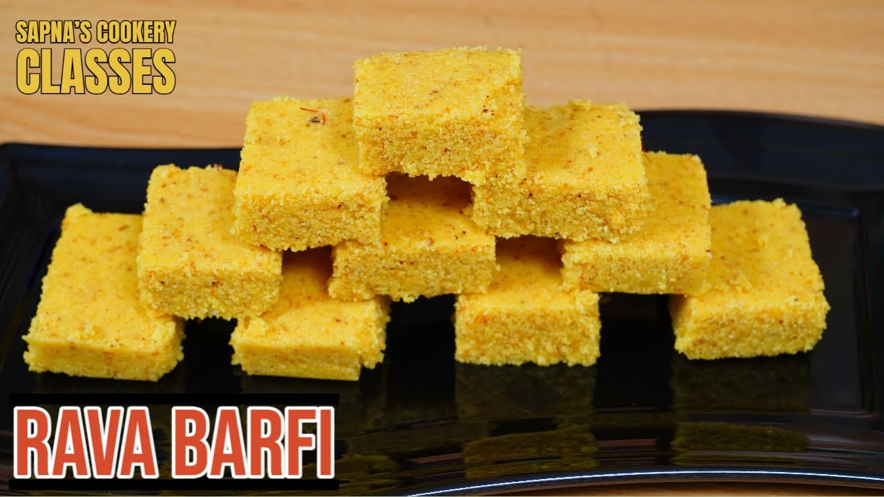 Diwali Special Rava Barfi / Suji Barfi Recipe - YouTube