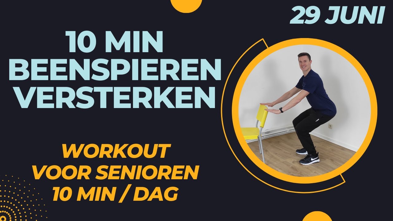 10 MIN BEENSPIEREN trainen voor ouderen (of beginners) - YouTube