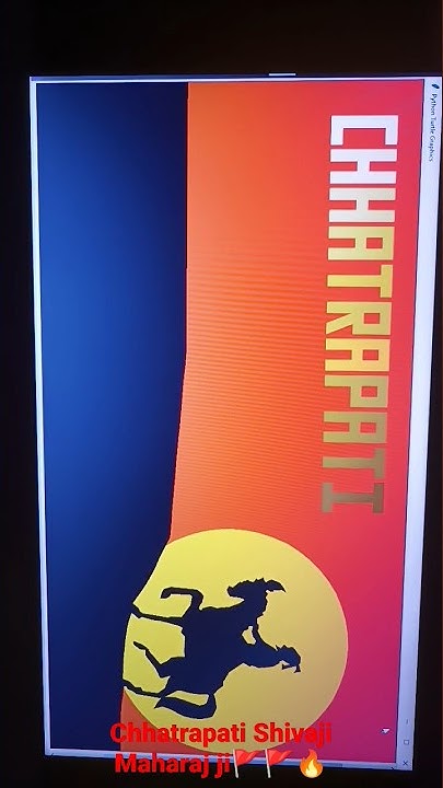 "The Great Chhatrapati Shivaji Maharaj🔥🚩🚩🚩" using python turtle graphics ‍🔥//Python Tutorials 🔥🔥 ...